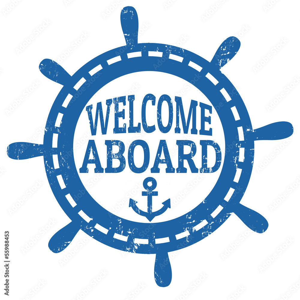 Welcome aboard stamp Stock Vector | Adobe Stock