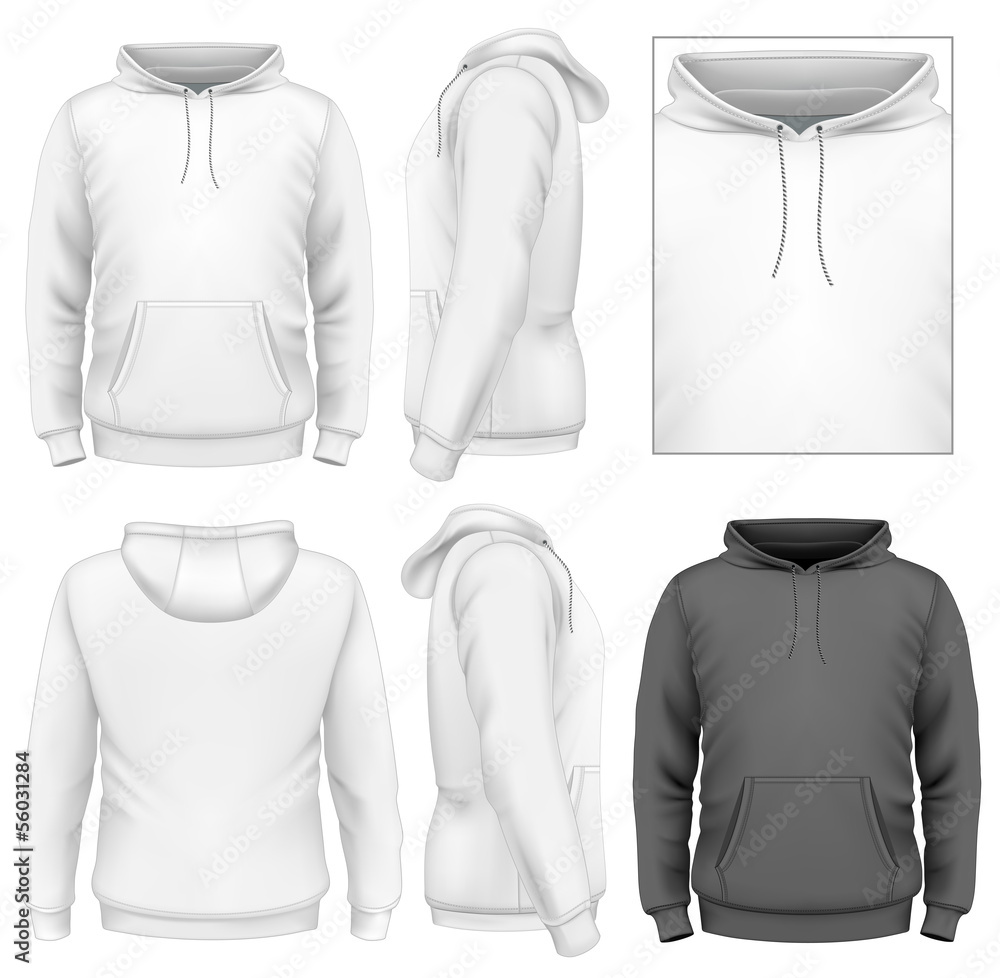 Men's hoodie design template Stock Vector | Adobe Stock