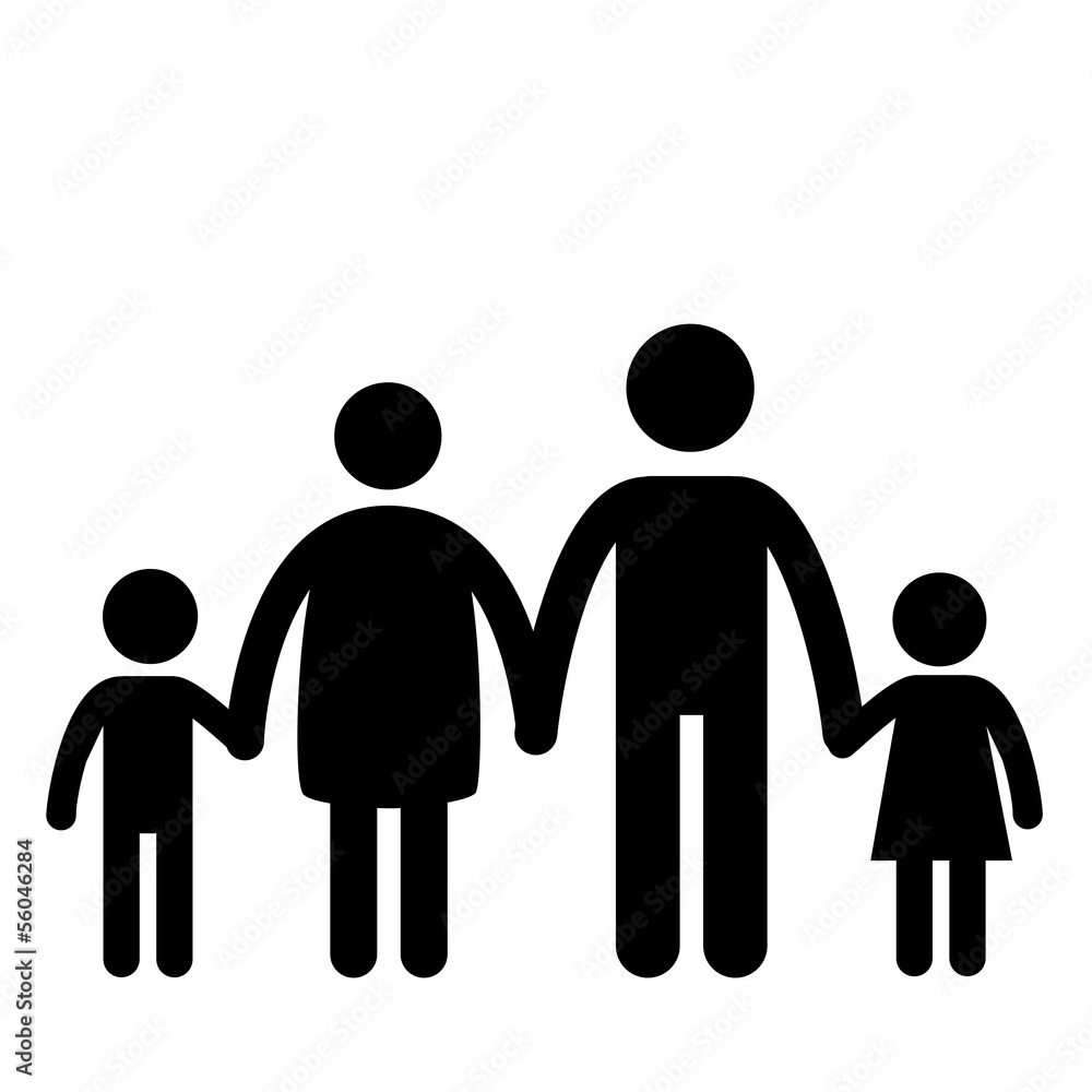 Piktogramm Familie Vektor Stock Vector | Adobe Stock