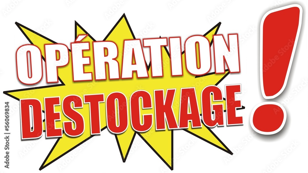 Vecteur Stock étiquette opération destockage | Adobe Stock Vecteur Stock étiquette opération destockage | Adobe Stock