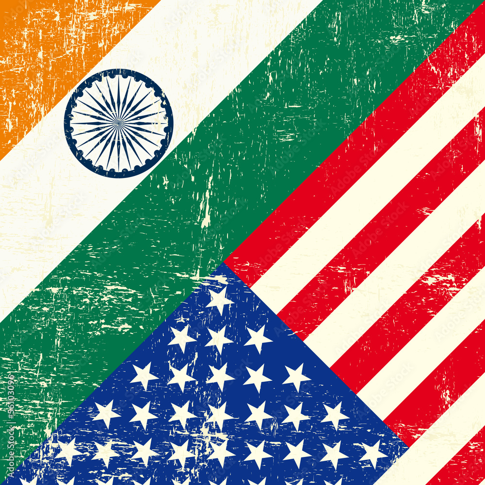 USA and Indian grunge Flag Stock Vector | Adobe Stock