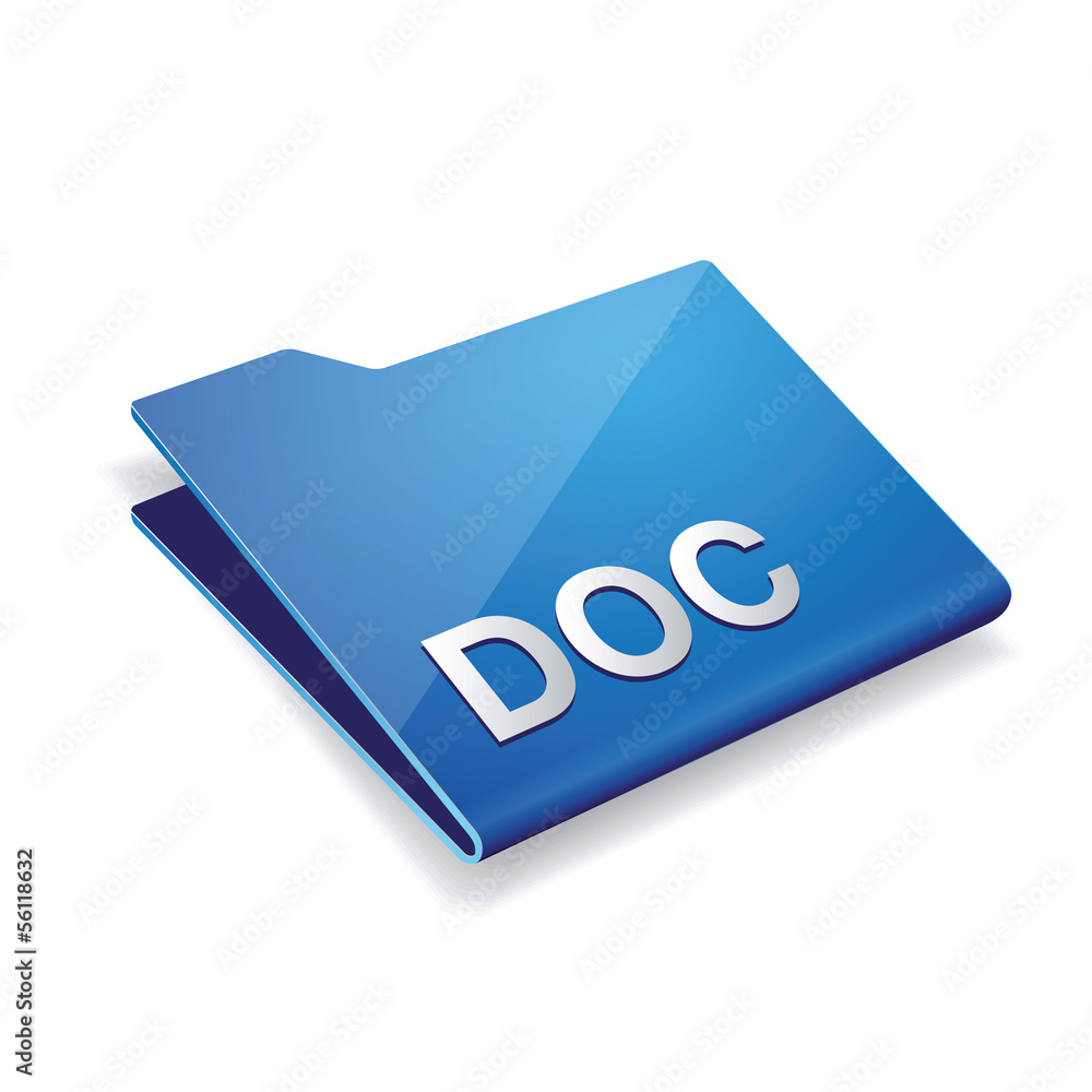 Doc folder icon Stock Vector | Adobe Stock