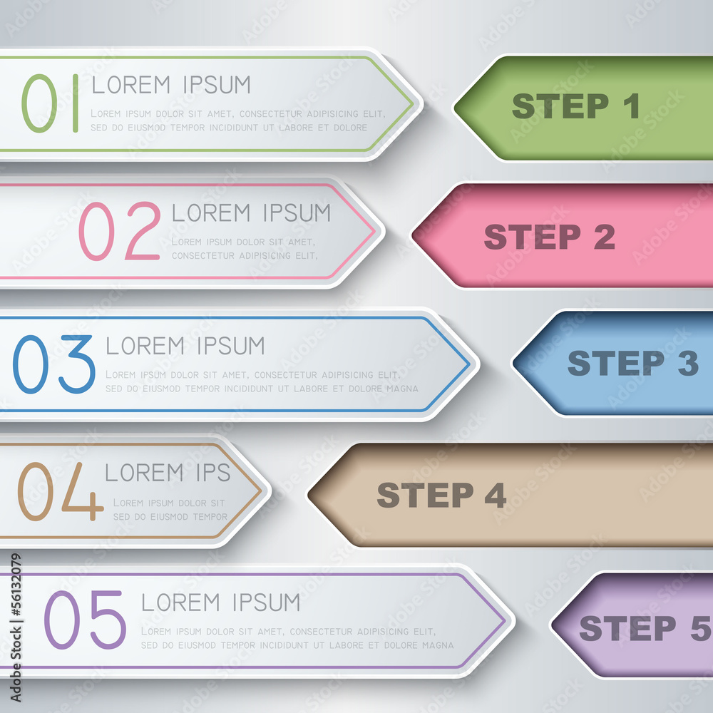 Arrow stickers. Infographics design. Stock Vector | Adobe Stock