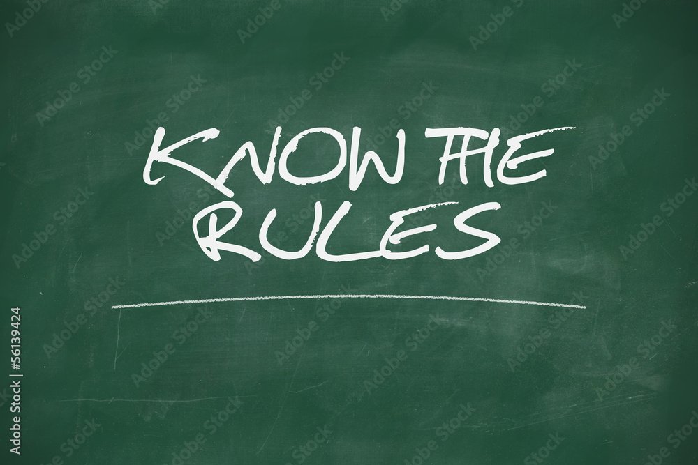 Know the rules Stock Photo | Adobe Stock