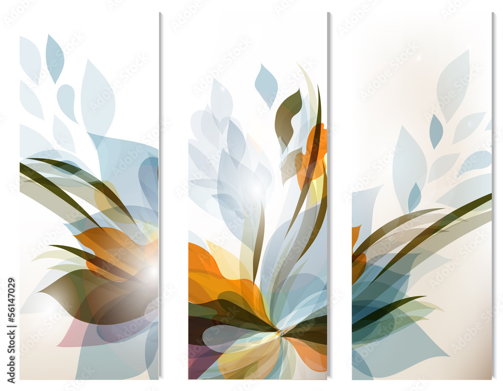 Set of vector abstract colorful backgrounds for design Stock Vector ...