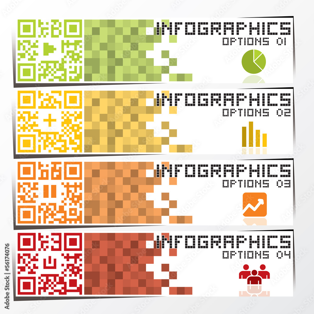 Vektorová grafika „QR Code Infographics Banner & Background Design Template“ ze služby Stock ...