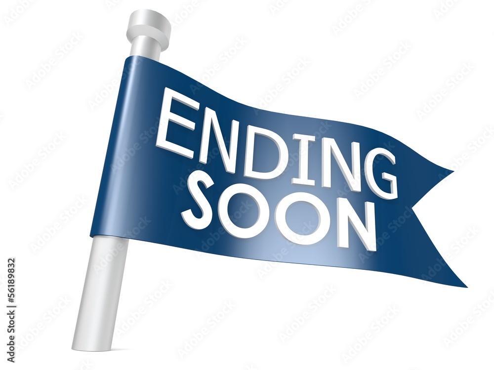 Ending soon flag Stock Illustration | Adobe Stock