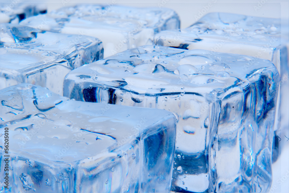 Blue ice cubes abstract Stock Photo | Adobe Stock