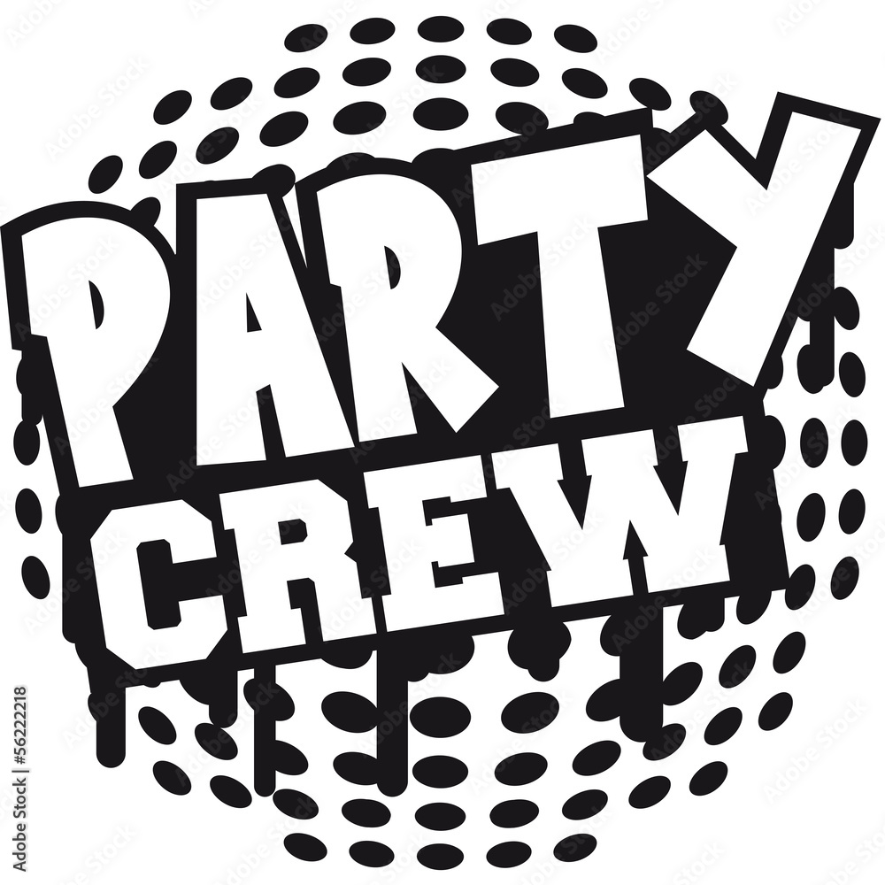 Party Crew Logo Stock-Illustration | Adobe Stock