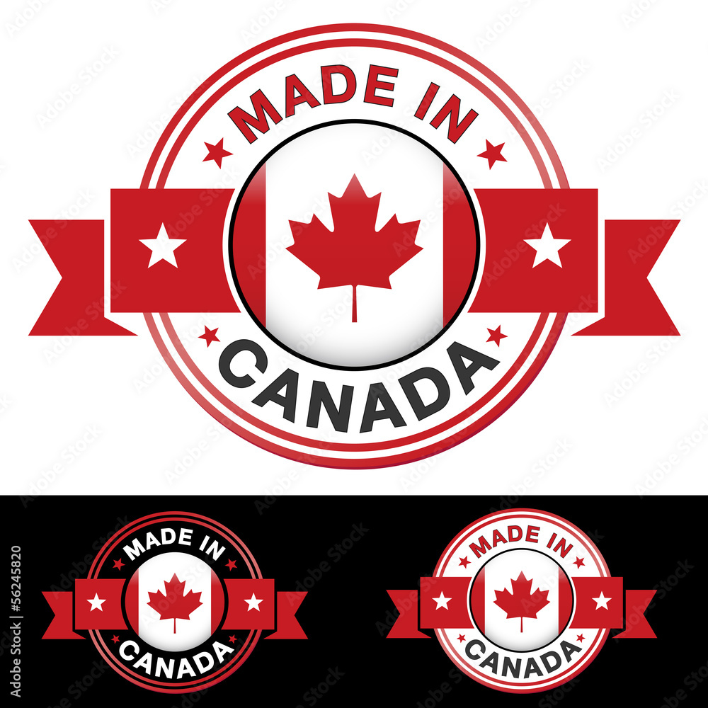Made In Canada Badge Stock Vector | Adobe Stock