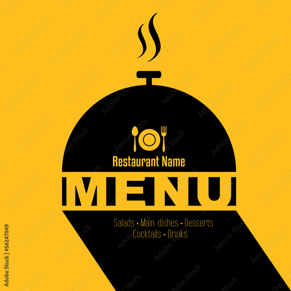 Retro Restaurant Menu Card Design template Stock Vector | Adobe Stock