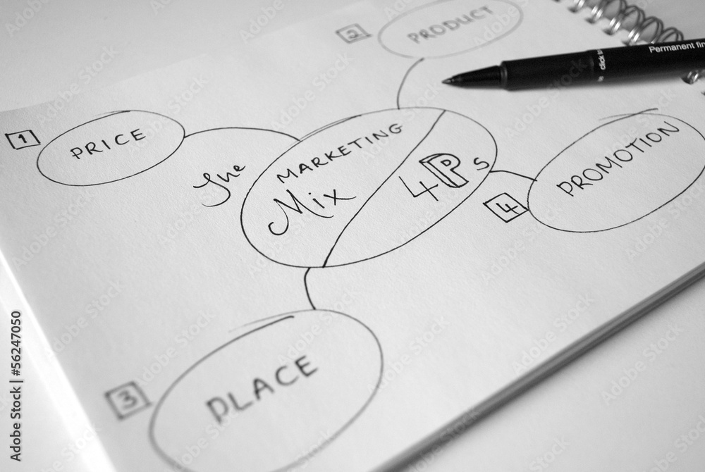 The Marketing Mix / 4Ps (product place price promotion) Stock Photo ...