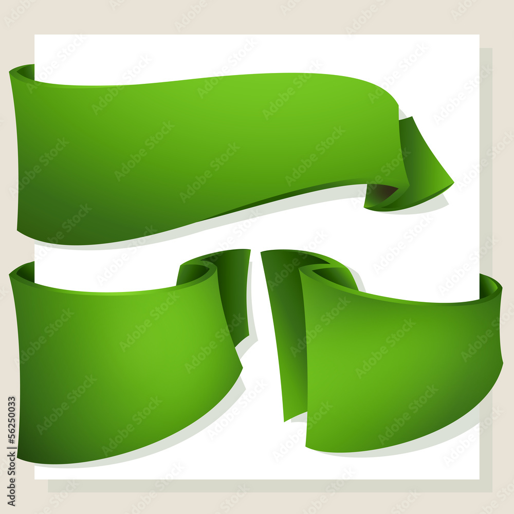 green banners Stock Vector | Adobe Stock