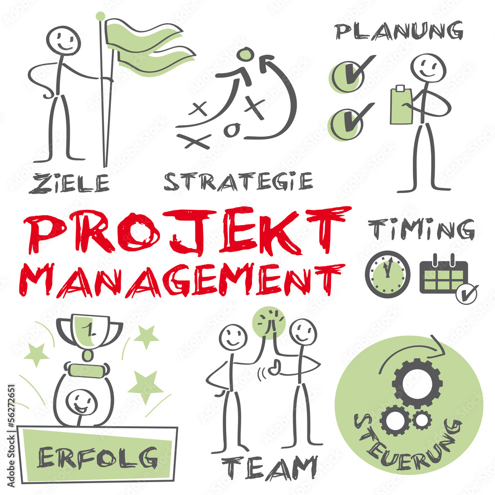 Projektmanagement, Planung Stock-Vektorgrafik | Adobe Stock
