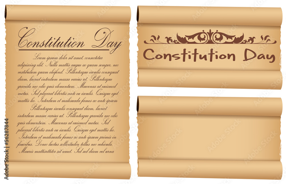 scroll banner designs for - Constitution Day Vector Illustration Stock ...
