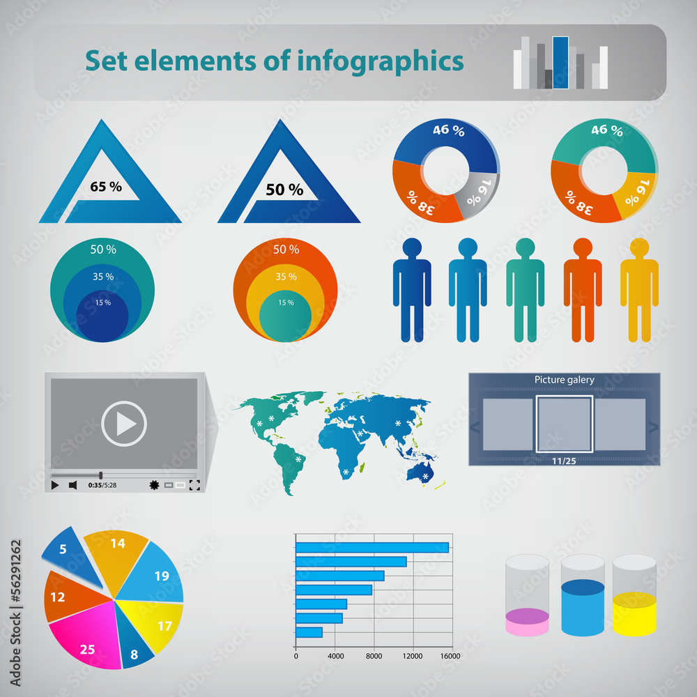 Set elements of infographics Stock Vector | Adobe Stock