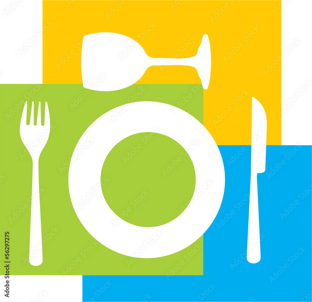 REPAS COUVERTS MENU Stock Vector | Adobe Stock