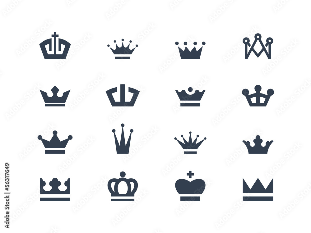 Crown icons Stock Vector | Adobe Stock