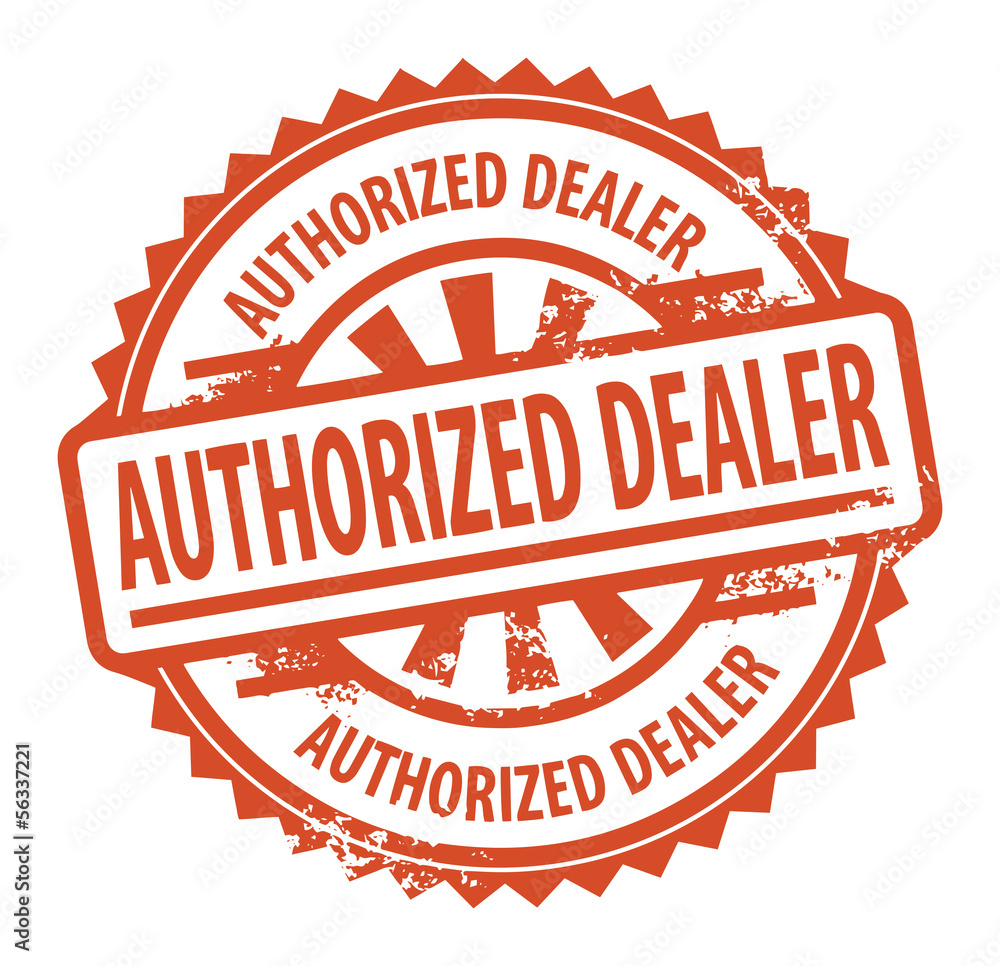 Stamp with the text Authorized Dealer written inside, vector Stock ...