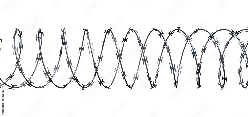 Razor Wire Front Stock Illustration | Adobe Stock