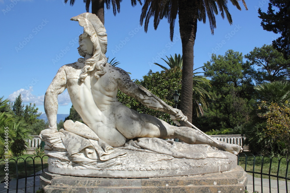 Wounded Achilles Statue