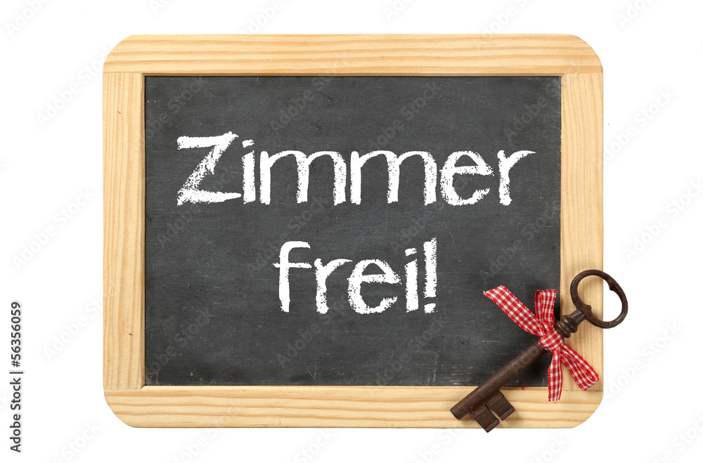 Schild Zimmer frei! Stock Photo | Adobe Stock