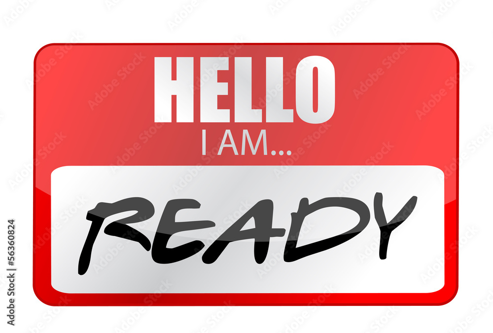 Hello I am ready tags. Illustration Stock Illustration | Adobe Stock