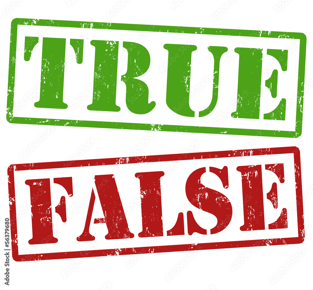 True and False stamps Stock Vector | Adobe Stock