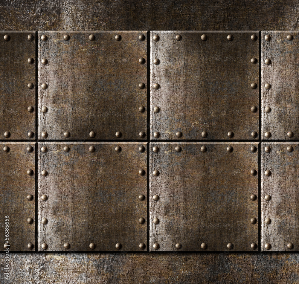 metal armour background with rivets Stock Photo | Adobe Stock