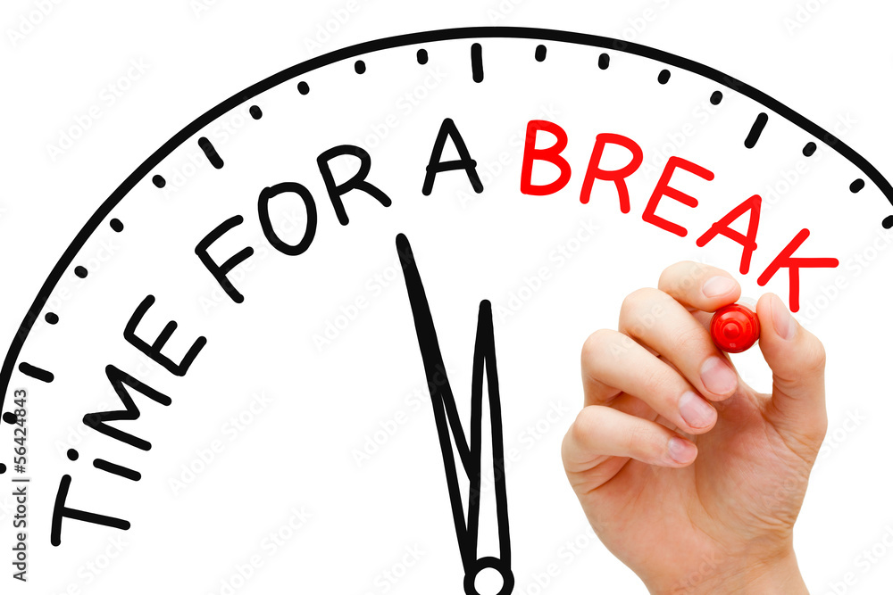 Time for a Break Clock Concept Stock Photo | Adobe Stock