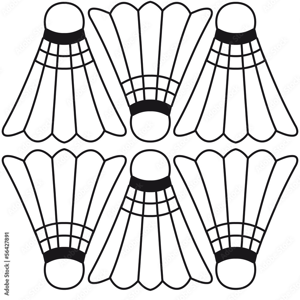 Vector Badminton Pattern Stock-Illustration | Adobe Stock