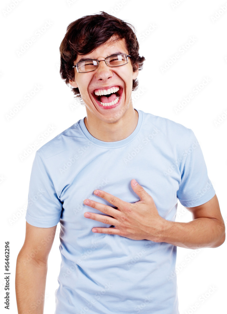 Laughing out loud guy Stock Photo | Adobe Stock