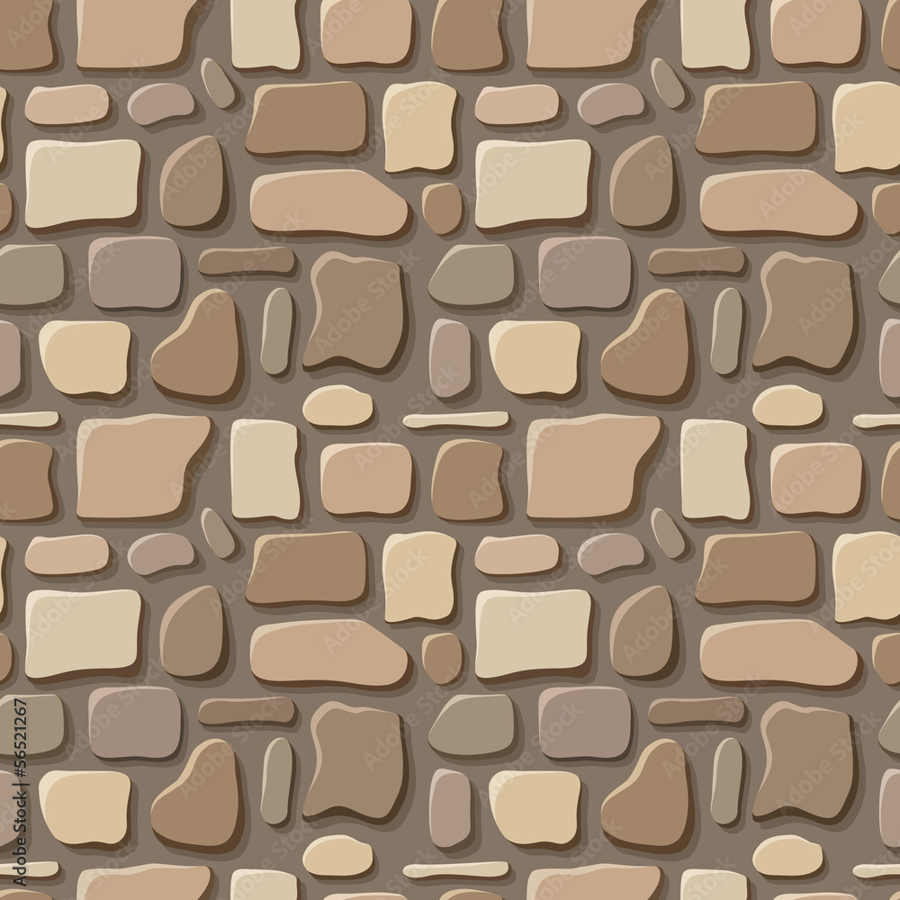 Seamless texture of stone wall. Vector illustration. Stock Vector ...