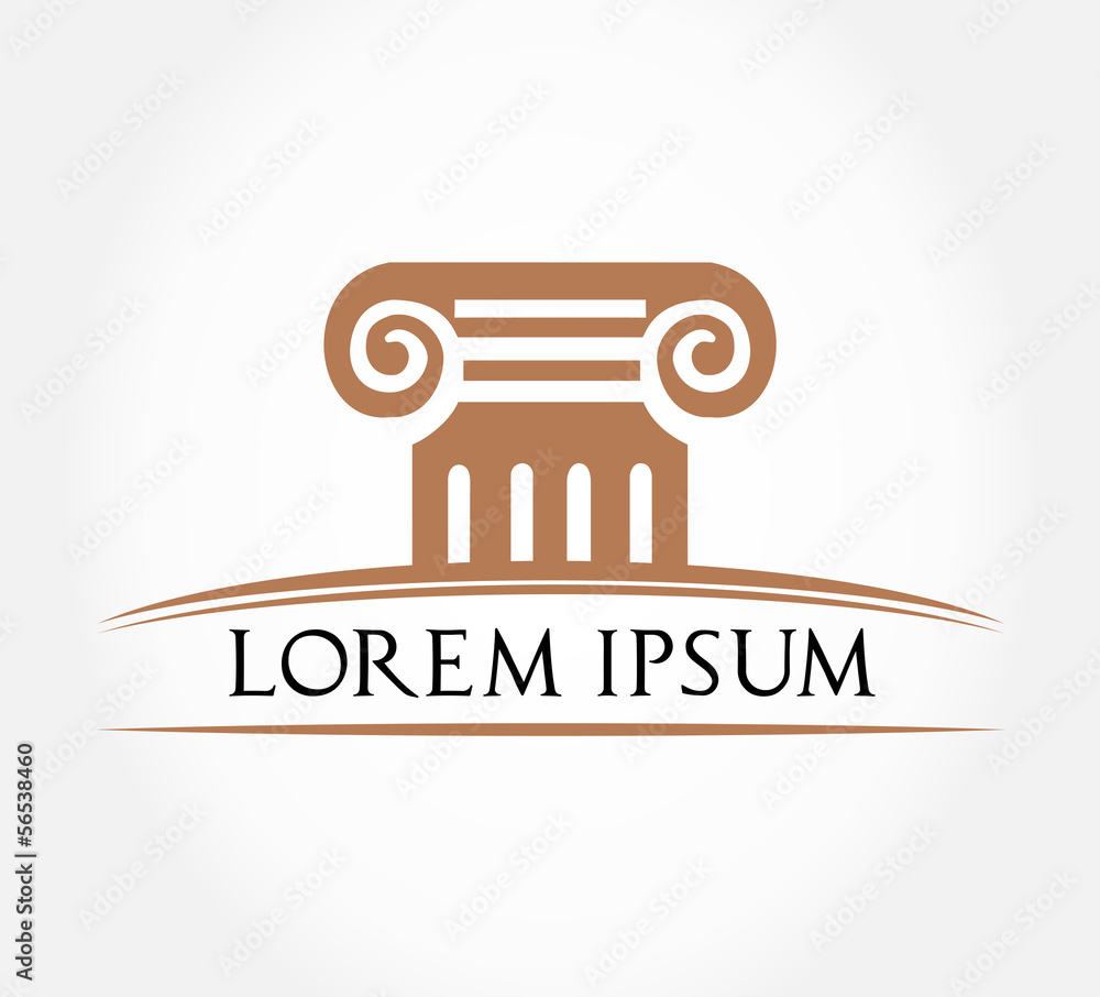 Roman Column Symbol. Vector Illustration. vector de Stock | Adobe Stock
