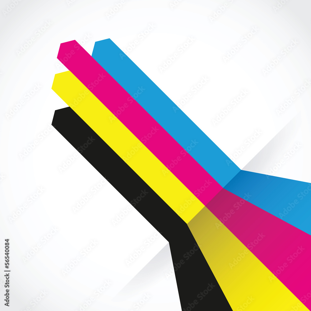 Cmyk Print Lines Stock Vector Adobe Stock