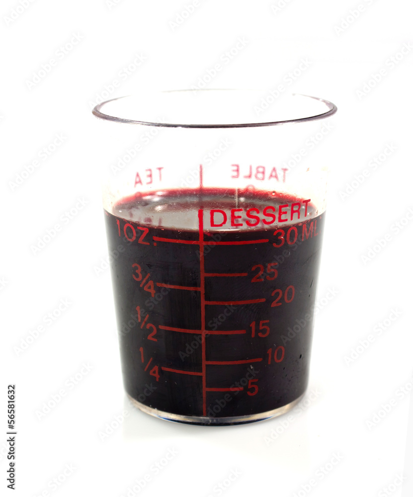 Blood in glass medicine on white background Stock Photo | Adobe Stock