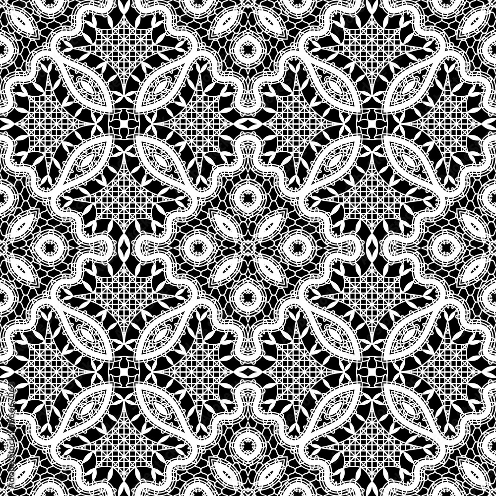 White lace texture, seamless pattern Stock Vector | Adobe Stock