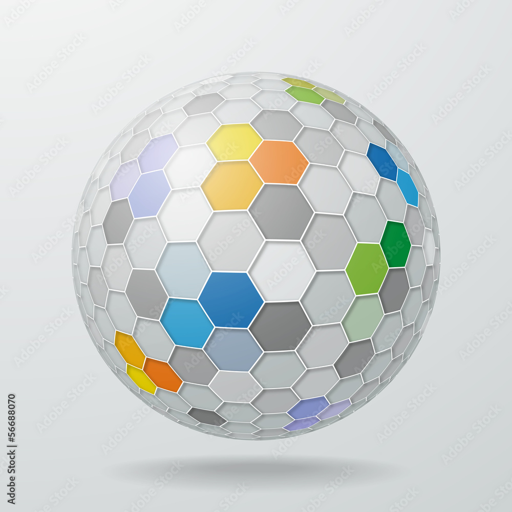 Honeycomb Structure Sphere #Vector Stock Vector | Adobe Stock
