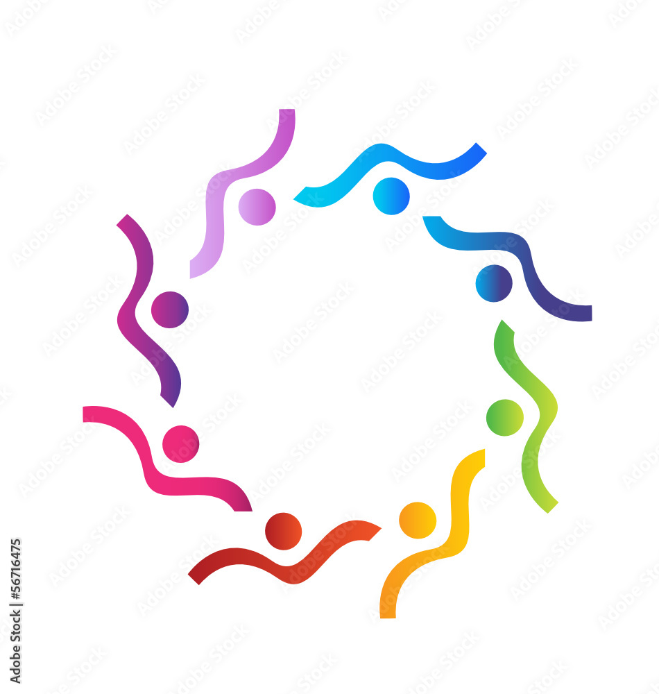 Swimming teamwork people logo vector Stock Vector | Adobe Stock