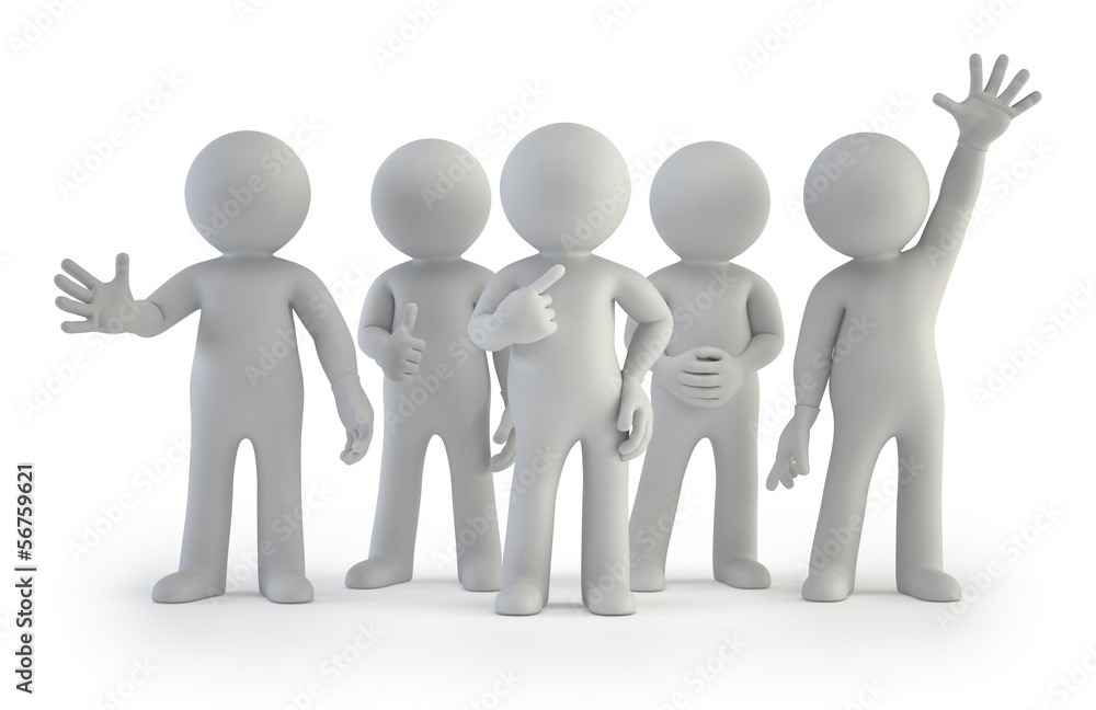 3d small people - best group Stock Illustration | Adobe Stock