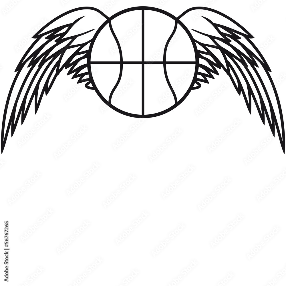 Basketball Drawing With Wings