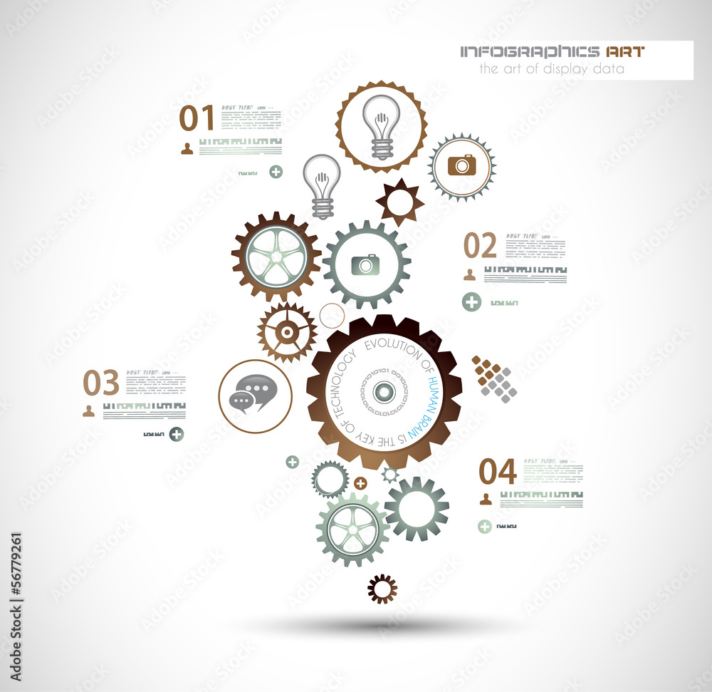 Infographics and High Tech background for business Stock Vector | Adobe ...