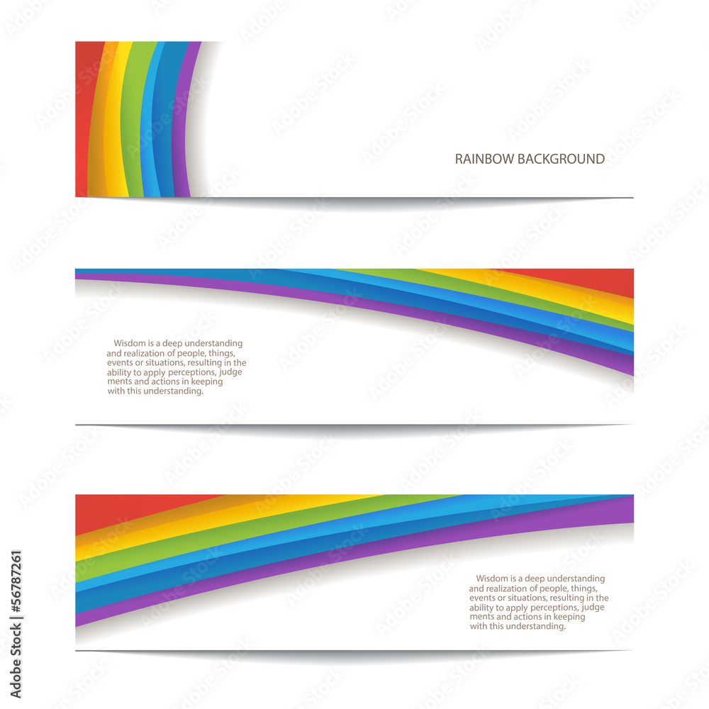 set of rainbow background Stock Vector | Adobe Stock