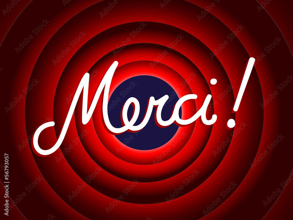 "MERCI" (remerciements message carte gratitude plaisir fin) Stock ...