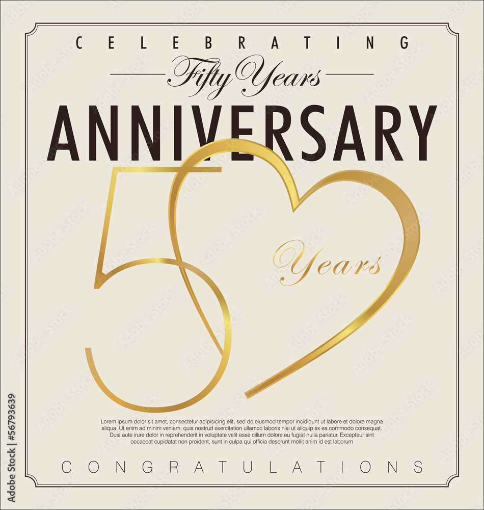 50 years anniversary background Stock Vector | Adobe Stock