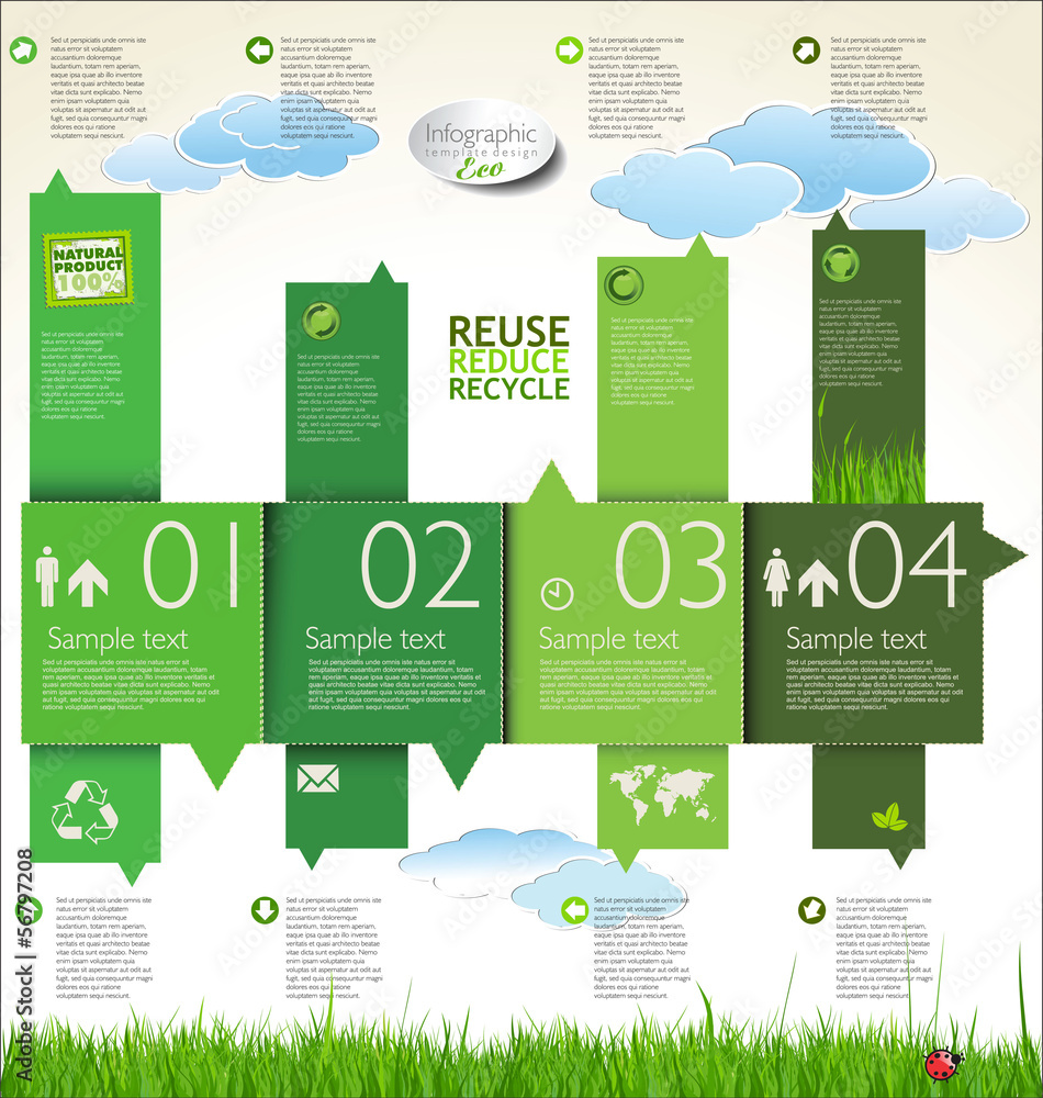 Infographic ecology template design Stock Vector | Adobe Stock