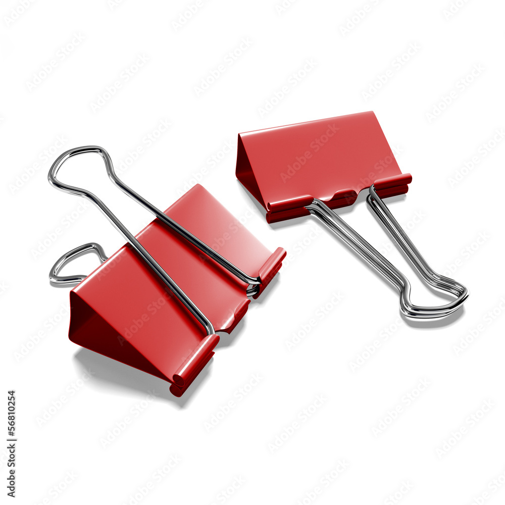 Two binder clips Stock Illustration | Adobe Stock