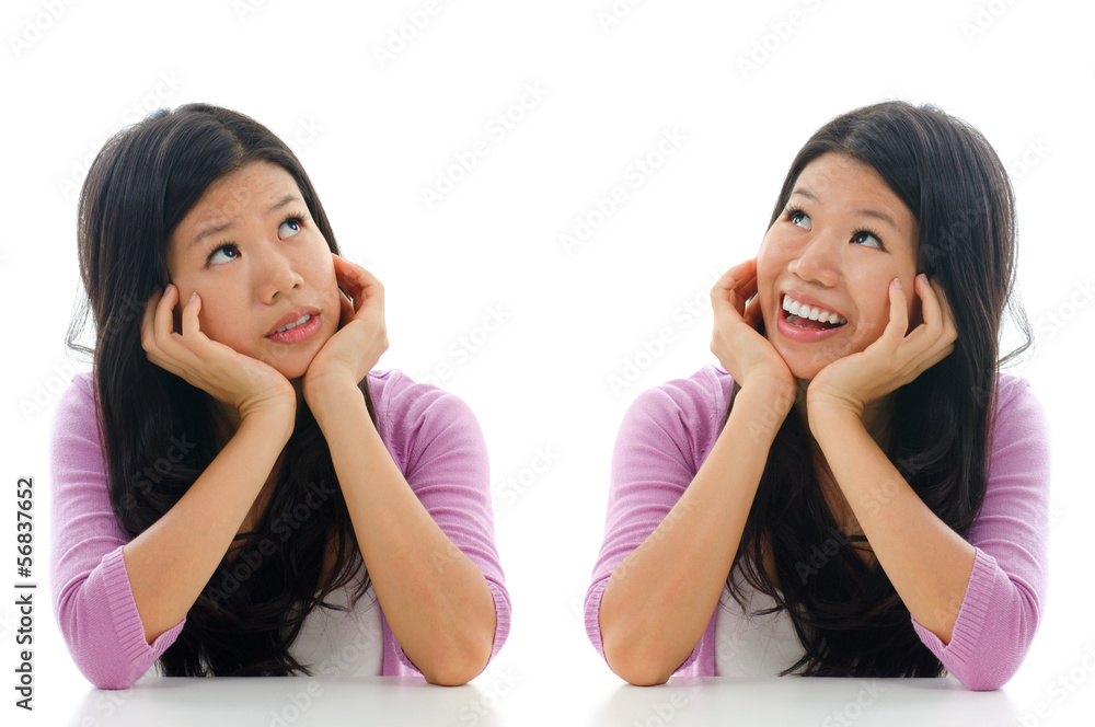 Sad and happy face expression Stock Photo | Adobe Stock