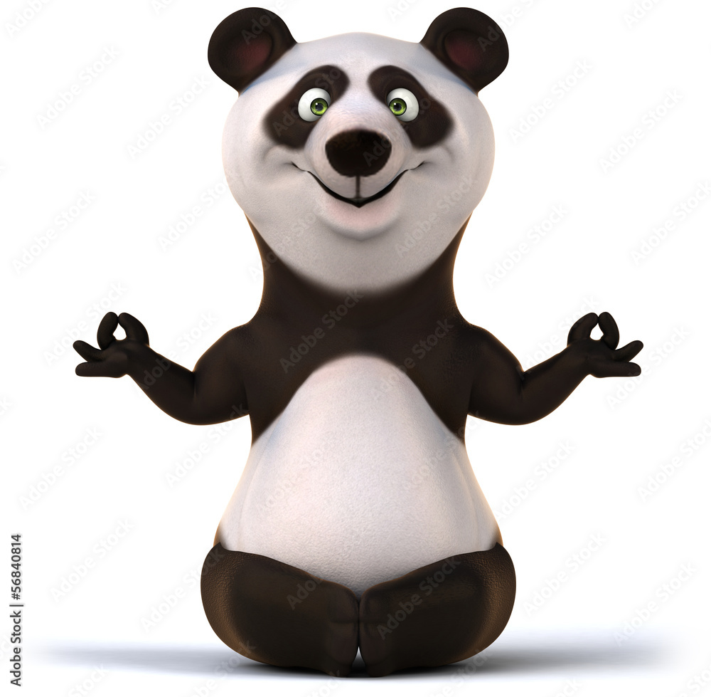 Zen panda Illustration Stock | Adobe Stock