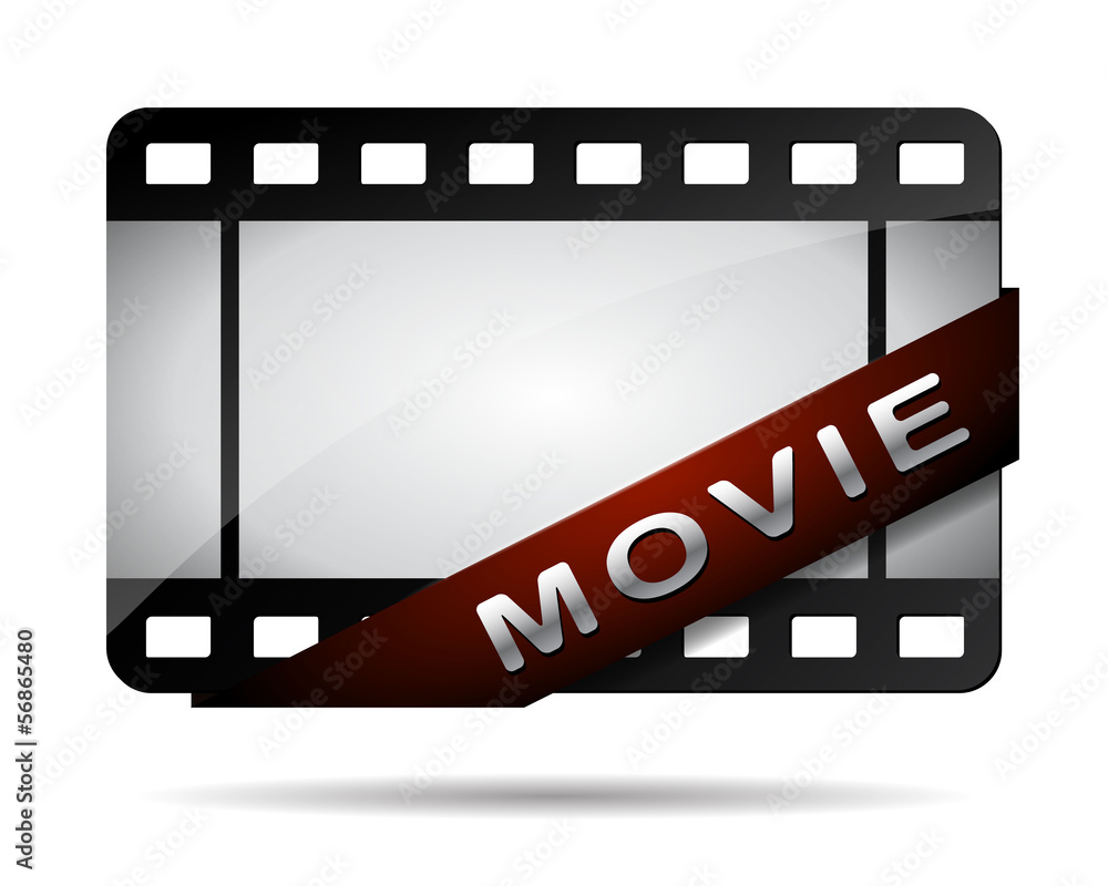 movie button Stock-Vektorgrafik | Adobe Stock